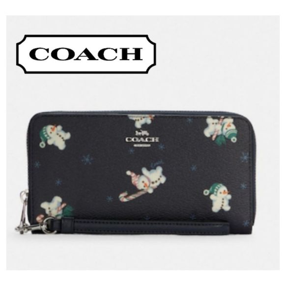 Coach | Bags | Lastone Coach Snowman Zip Around Wallet | Poshmark
